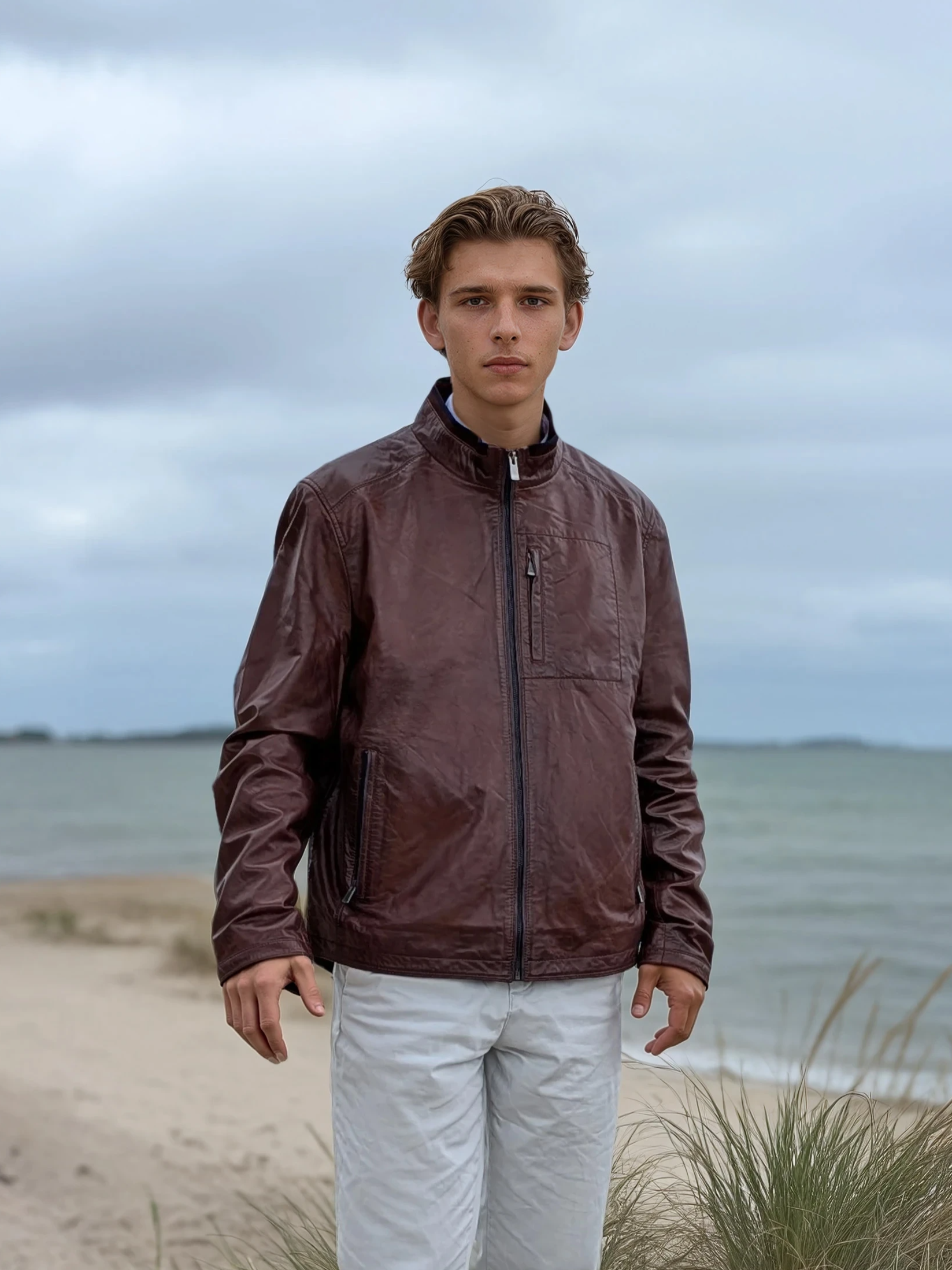 Janus - Lamb Leather - Man - Brown – Stampe Denmark